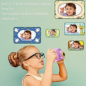 LINXHE Kids Digital Camera for Boys & Girls - 2.0 Inch Selfie Camera for Kids, 1080P Rechargeable Children Video Camera for Christmas New Year Gift (Color : Pink)