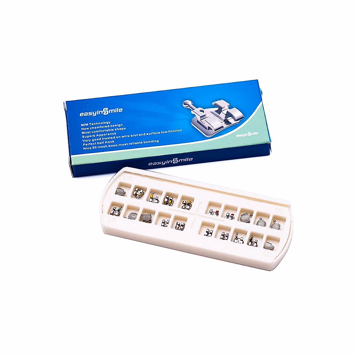20PCS/Pack Dental Orthodontic Metal MINI Bracket Braces (1Pack MBT-022.3.4.5)