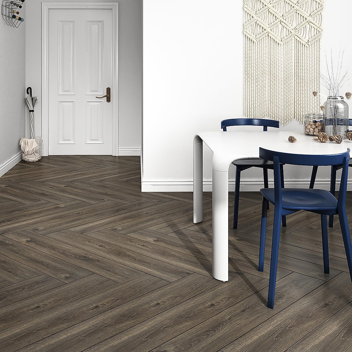 STICKEEP Peel and Stick Waterproof Vinyl Flooring - 24 Pack 6 x 36 in Kitchen & Bathroom Roll-on Floor Tiles