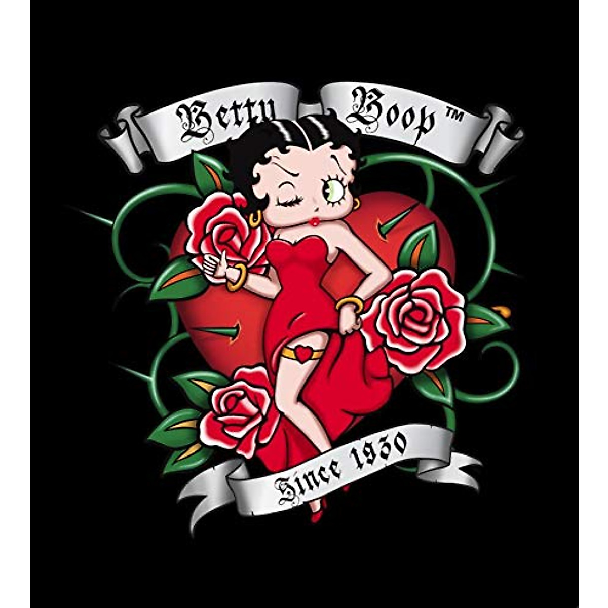 Classy Joint Queen Size ~ Betty Boop Blanket Luxury Plush Throw ~ Hearts & Roses