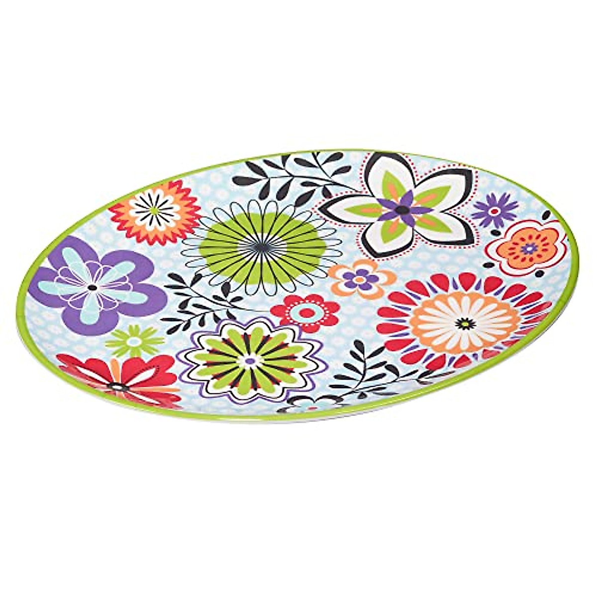 Certified International Carnaby Melamine 2 Piece Platter Set, Multicolor, Large