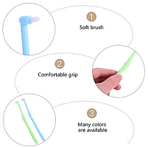 HEALLILY 6Pcs Tuft Toothbrush Tufted Brush End- Tuft Tapered Trim Toothbrush Soft Trim Wisdom Toothbrush Single Compact Interdental Interspace Brush for Detail Cleaning