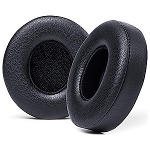 WC Extra Thick Replacement Earpads for Beats Solo 2 & 3 by Wicked Cushions - Ear Pads for Beats Solo 2 & 3 Wireless ON-Ear Headphones - Soft Leather, Luxury Memory Foam, Strong Adhesive | Black