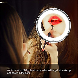 FQYYDD Illuminated Makeup Mirror Led Makeup Mirror 10X Magnification Function