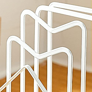 SUNFCON Cutting Board Rack Chopping Board Organizer Stand Holder Kitchen Countertop Pots Pan Lids Rack Organizer Flat Steel 4.92 x 5.7 x 8.47 in. Black