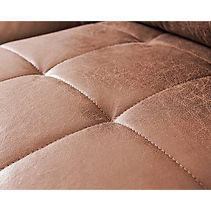 High Elastic Sponge Two-seat Sofa(Earth Yellow)