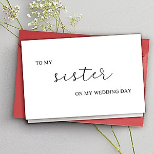 Bablira To My Sister On my Wedding Day Card, sister wedding card, Bridesmaid Gifts for sister, Thank You Card