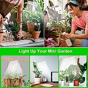 Aceple LED Grow Light Full Spectrum for Indoor Plants, 5500K Plant Growing Lights with Adjustable Spur for Small Plants Hydroponic(No Adapter)