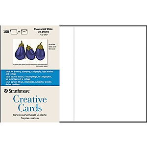 Strathmore Greeting Cards Flr White Pkg 100