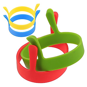 8pcs Convenient Omelette Rings Kitchen Gadgets Kitchen Egg Molds Frying Egg Rings Breakfast Egg Molds Silicone Egg Rings Round Omelette Rings Household Egg Rings Round Egg Rings