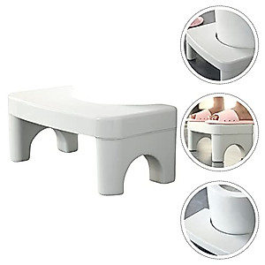 LIFKOME Toilet 1pc Step Stool, Shape Footstool Squatting Shaped Stool- and Foot Bathroom Assistance Potty U Toddlers Posture Child for Plastic U-Shaped Anti- Washing Platic Portable Toilet