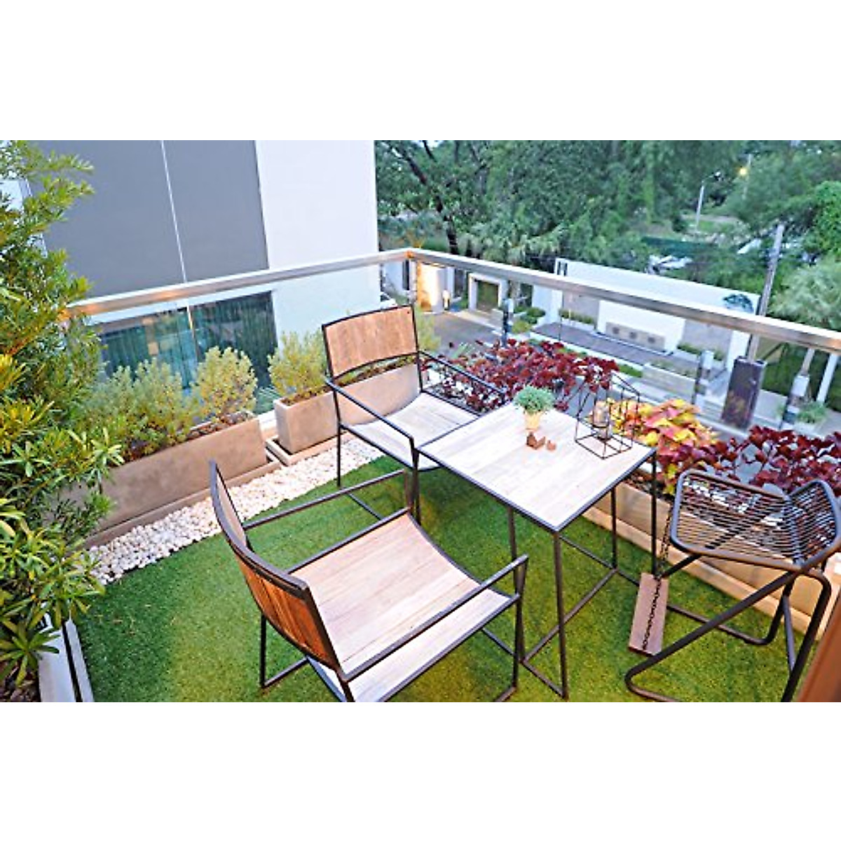 Garland Rug Artificial Grass Turf Indoor/Outdoor Area Rug, 5-Feet by 7-Feet, Green