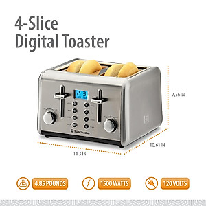 Toastmaster 4-Slice Digital Stainless Steel Toaster