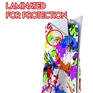 ITS A Skin Skins Compatible with Sony Playstation 5 Console Disc Edition - Protective Decal Overlay Stickers wrap Cover - Paint Splatter