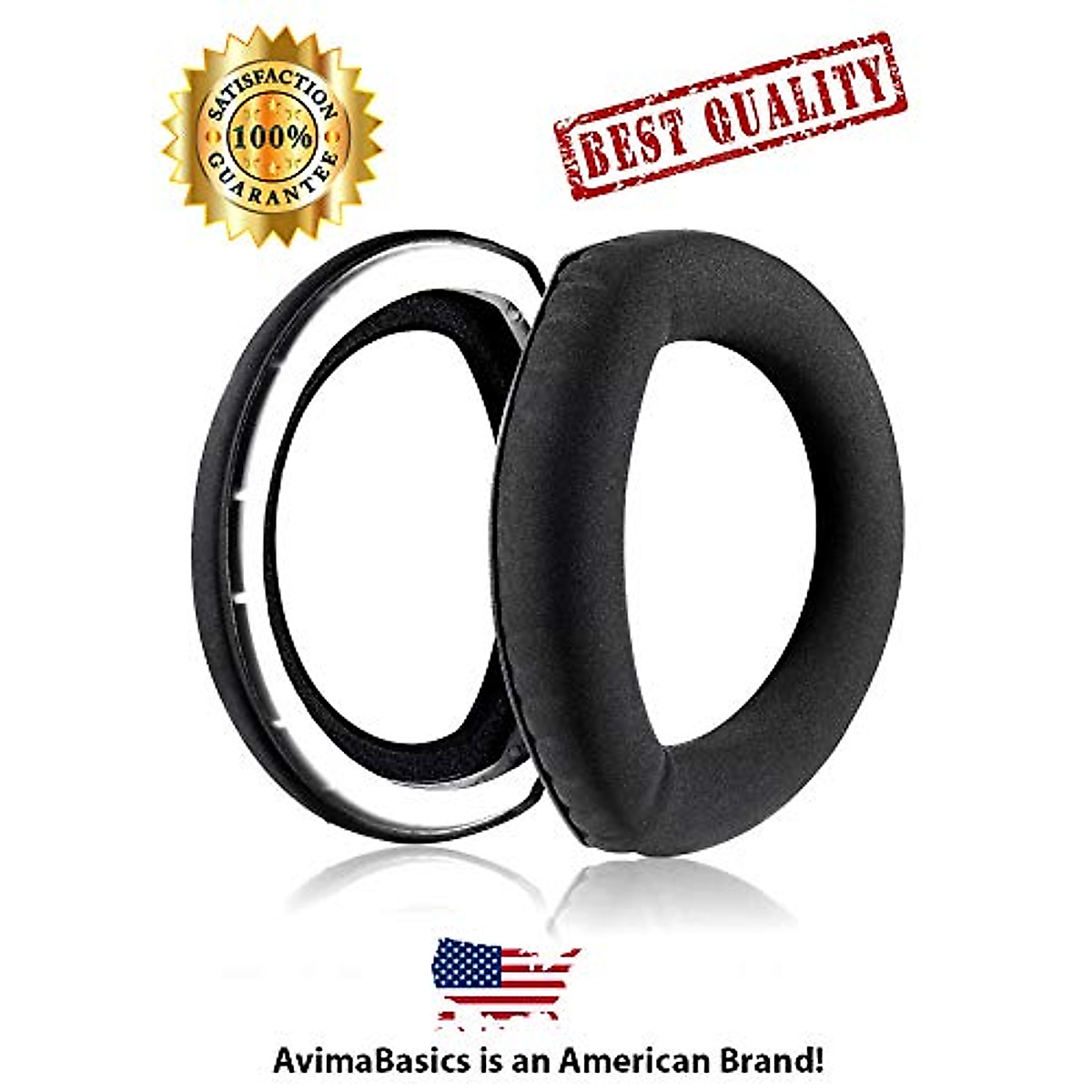 HD800 Earpads by AvimaBasics | Premium Replacement Cushion Ear Pads Earpad Earmuff Foam Cups Repair Parts for Sennheiser HD800 HD 800 Headphones (1 Pair)