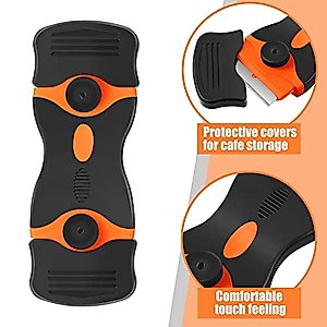 9 Pcs Plastic Blade Scraper Multi Purpose Scraper Non Scratch Tint Tool Easy to Clean Crevices and Tight Spaces, Suitable for Window Glass Floor Sticker Removal Label Decal Paint Cleaning (Black)