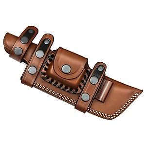 Ottoza TOP GRAIN Leather Knife Sheaths for Fixed Blade Knives, LEFT HAND Leather Knife Sheath for Belt, Leather Knife Holster Belt Knife Holder, Horizontal Knife Sheath for Belt No:65