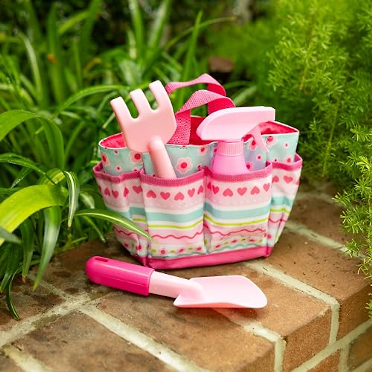 Melissa & Doug Sunny Patch Pretty Petals Gardening Tote Set,for 3+ years, With Tools