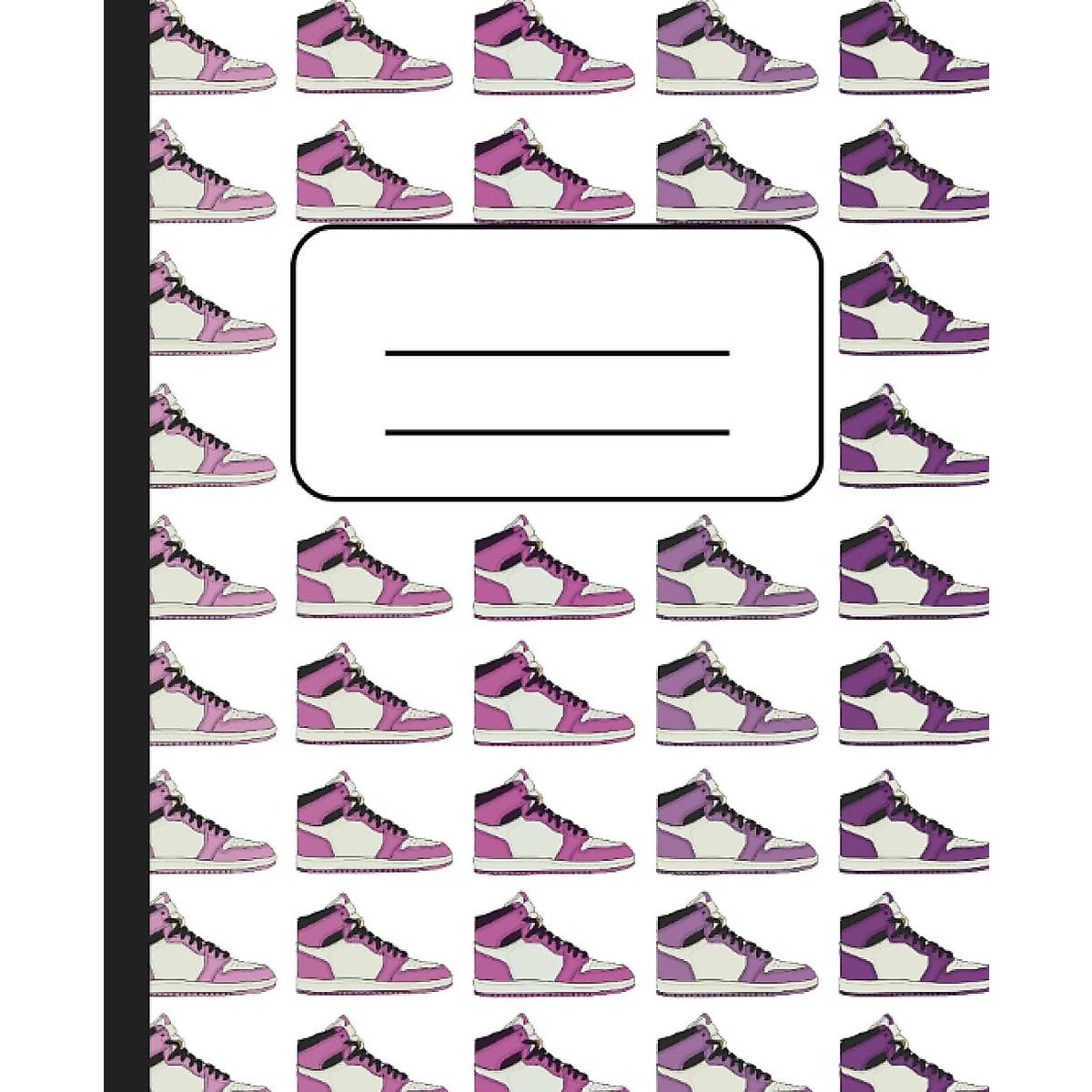 Purple Sneaker Basketball Shoe Design Composition Notebook for Kids, Teens, Adults | Wide Ruled Notebook | 111 Pages 7.5 x 9.25 |