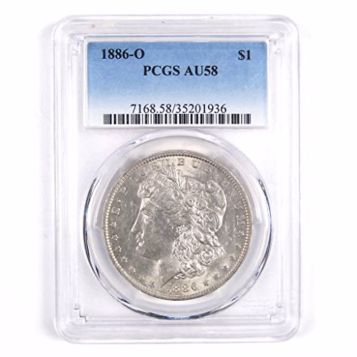 1886 O Morgan Dollar AU 58 PCGS 90% Silver US Coin SKU:I2876