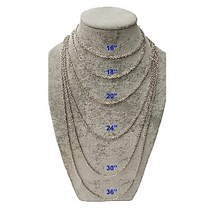 LTC Designs Sterling Silver 8mm Smooth Lapis Lazuli Bead Necklace, 30" for Men, Women, and Teens