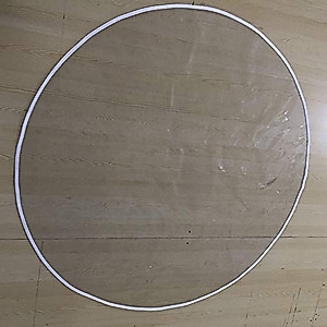 Loodial Floor Mat Plastic Splat Mat Highchair Mat for Floor, Waterproof High Chair Floor Protector, Multi-Purpose Playmat for Playing and Feeding, Clear, Round, Non Slip