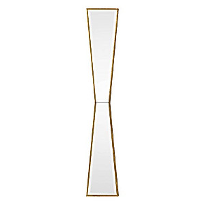 Uttermost Corbata Antiqued Gold Leaf 10" x 60" Wall Mirror