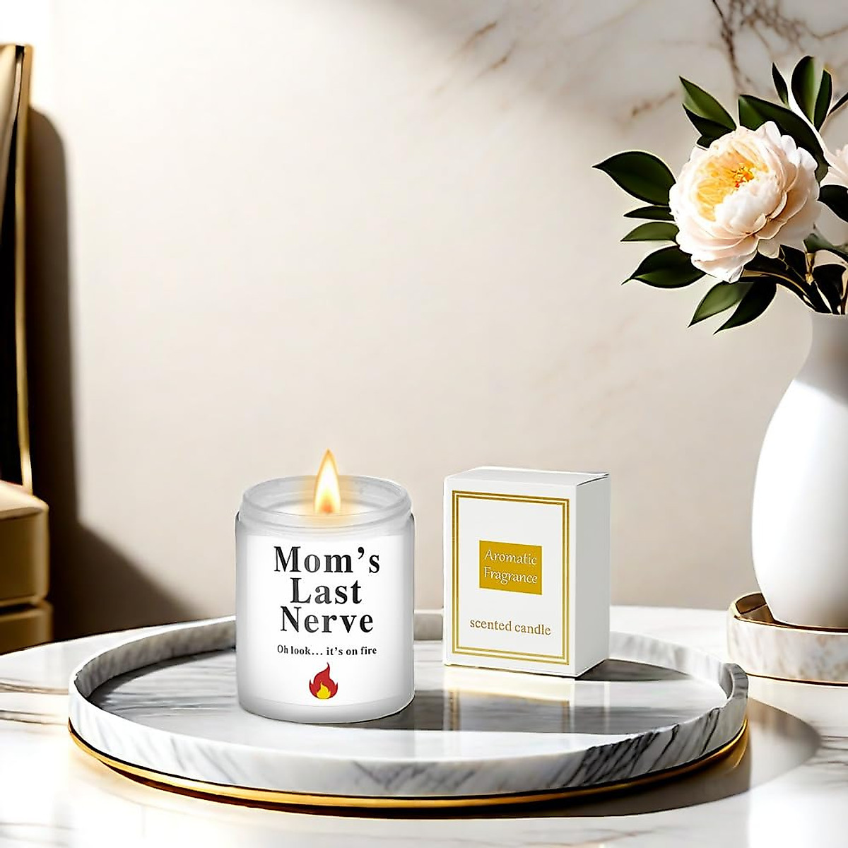 Gifts for Mom from Daughter & Son - Perfect for Mothers Day, Birthday Gifts, or as a Gift for Wife - Relaxing Scented Candle - Unique Presents & Tokens of Love, 8oz Lavender Candle Stocking Stuffers