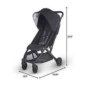 MINU Stroller - Jake (Black Melange/Carbon/Black Leather)
