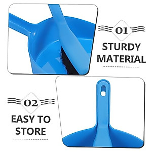 KITANDOVE 1 Set Plastic Blue Broom Dustpan Mini Broom and Dustpan Small Sweeping Countertop Brush Car Cleaning Brush Interior