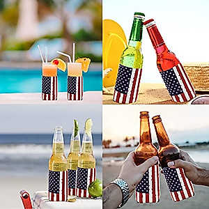 Cooler Sleeve for Cans 25pcs USA Flag Can Coolers Bulk Neoprene Can Cooler 12 Oz