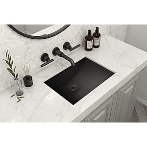 Ruvati 16 x 11 inch Gunmetal Black Undermount Bathroom Sink Stainless Steel - RVH6107BL
