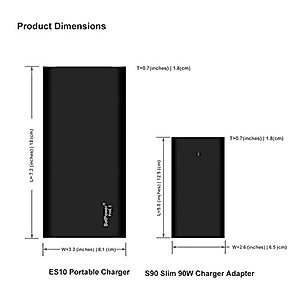 BatPower ProE 2 ES10B 148Wh MS Surface Power Bank for Surface Book 3 2 1 External Battery Surface Laptop 4 3 2 1 Surface Pro X 8 7 6 5 4 3 Go Portable Charger and Surface 120W Slim Charger Adapter