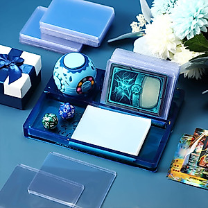 Hard Plastic Card Sleeves Loader Trading Card Protector Card Case Holder Clear Protective Sleeves Holder for Baseball Card, Sports Cards, Trading Card, Game Card 3 x 4 Inch (100 Pieces)