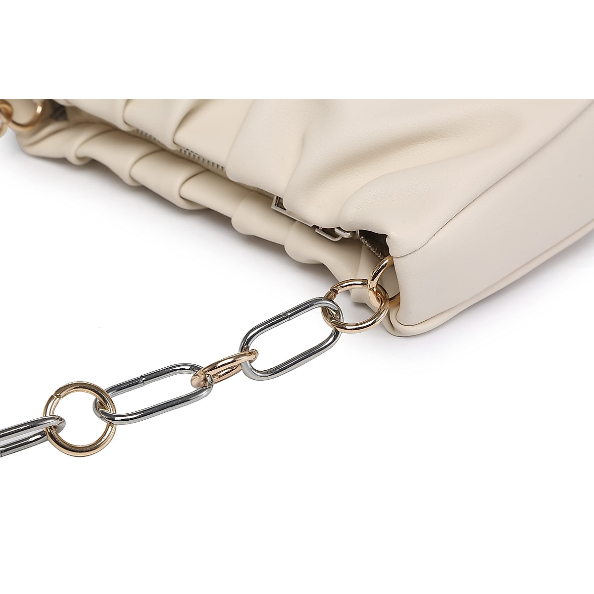 seOSTO Medium Crossbody Bag, Multifunctional Triple Zip Pocket Leather Crossbody Bag for Women (Black)