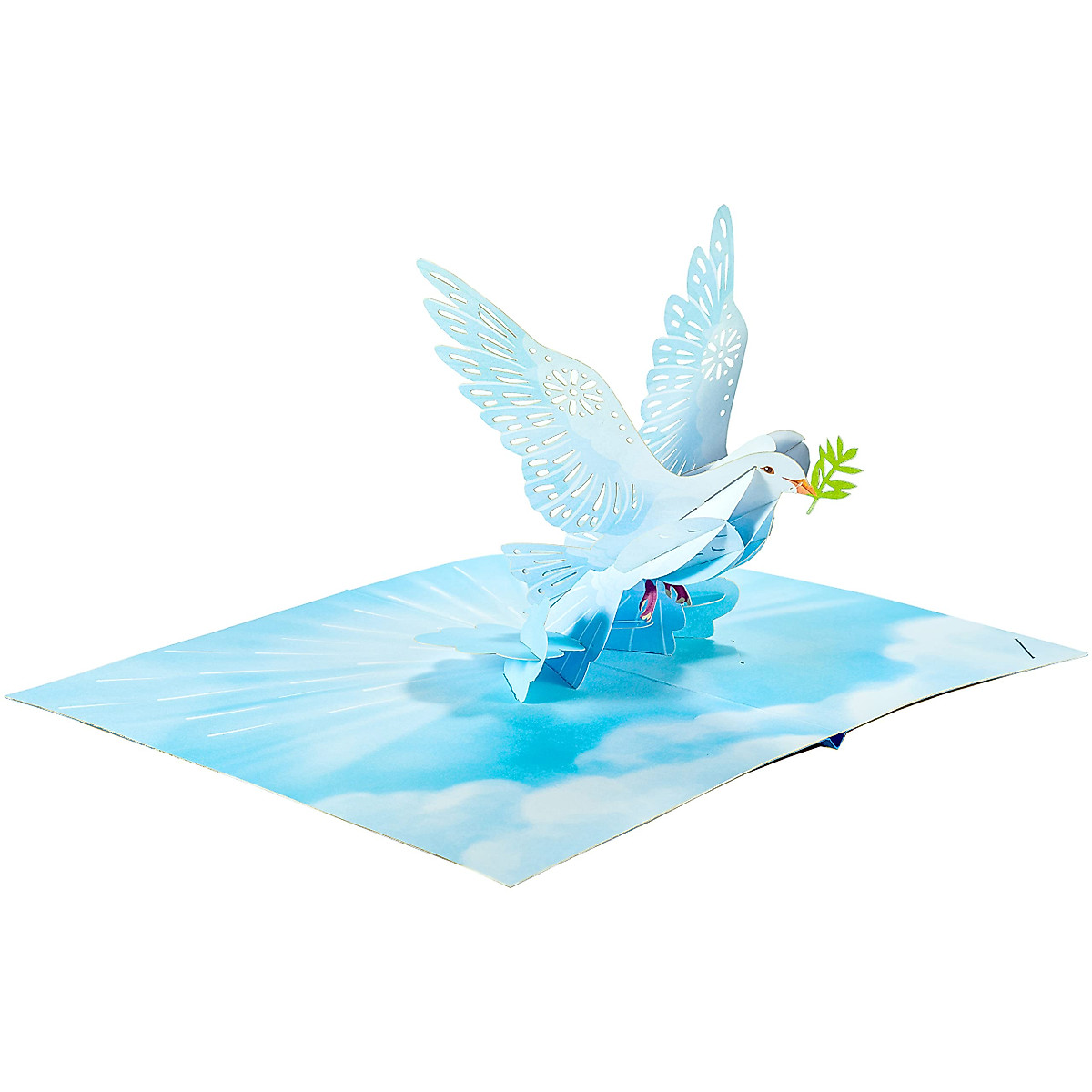 Dove Bird,WOW Greeting Pop Up 3D Card For All Occasions,Peace, Birthday, Love, Christmas, Grace, Holy Spirit, Hope,Personalized With Insert Message Note,Handcrafted With Love,Proud USA Brand