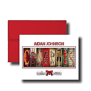 Fire Academy Graduation Card Personalized, Firefighter, Volunteer, Class of 2023, Congrats, Congratulations Graduate First Responder (White)
