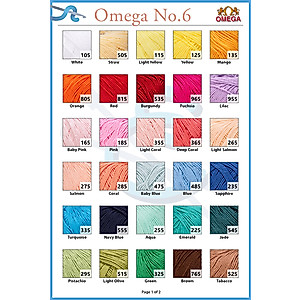 OMEGA NO.6 [70grs] by Omega - Soft Yarn 100% Mercerized Cotton Yarn - Color 22 Navy Blue 555
