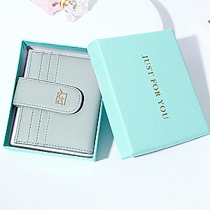 GEEAD Small Wallets for Women Slim Bifold Credit Card Holder Minimalist Zipper Coin Pocket