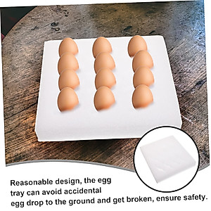 DOITOOL 2pcs Rutin Egg Protection egg holder refrigerator egg organizer egg protective tray portable egg tray eggs organizer reusable egg container egg foam trays the bird pearl cotton