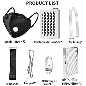 Ruishenger Powered Air Purifying Maskes With HEPA Filter, Electronic Maskes with Fan Breath easier ,for Painting, Dust,Sanding, Machine Operations,Cutting and Other Work Protection (White)