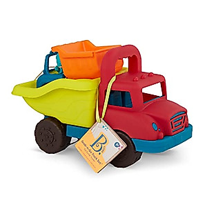 B. toys- B. play- Grab-n-Go Truck Set- 2 Dump Trucks – 1 Large Truck & 1 Small Truck – Big Truck with Handle & Mini Truck with Driver – Toy Trucks for Toddlers, Kids- 1 Year +