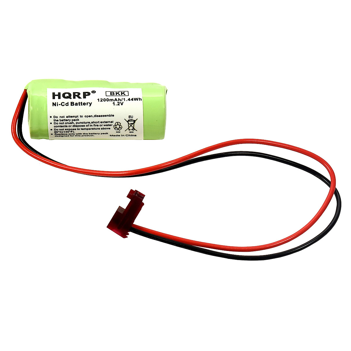 HQRP 2-Pack Emergency Exit Light Battery Compatible with Lithonia ELB1P201NB ELB1P201N2 ELB1P2901N ELB1P201N ANIC1493 Lithonia 1009S00-MZ ELB0320 Grainger 4WT20 OSA212 NIC1169 EBE-33 NiCad 1200mAh