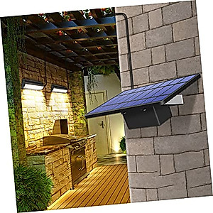 DOITOOL 1 Set Solar Wall Light Solar Lights Solar Powered Lights Outdoor Sconce Lights Indoor Solar Charging Solar Light Outdoor Sconce LED Solar Light Black LED Abs