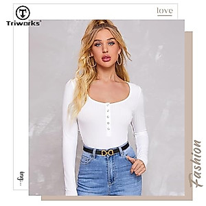 TRIWORKS Reversible Leather Belt for Women, Fashion Ladies Belt for Jeans Pants Dress Width:0.9", A-Black/Brown