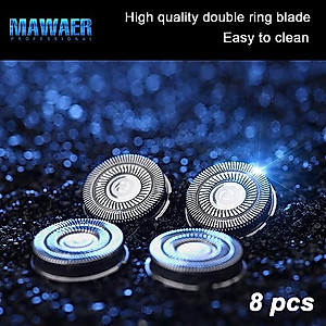MAWAER 8 PCS Head Shaver replacement Blades for SKULL SHAVER Pitbull Carver PRO 4 Head Electric Razor Replacement head