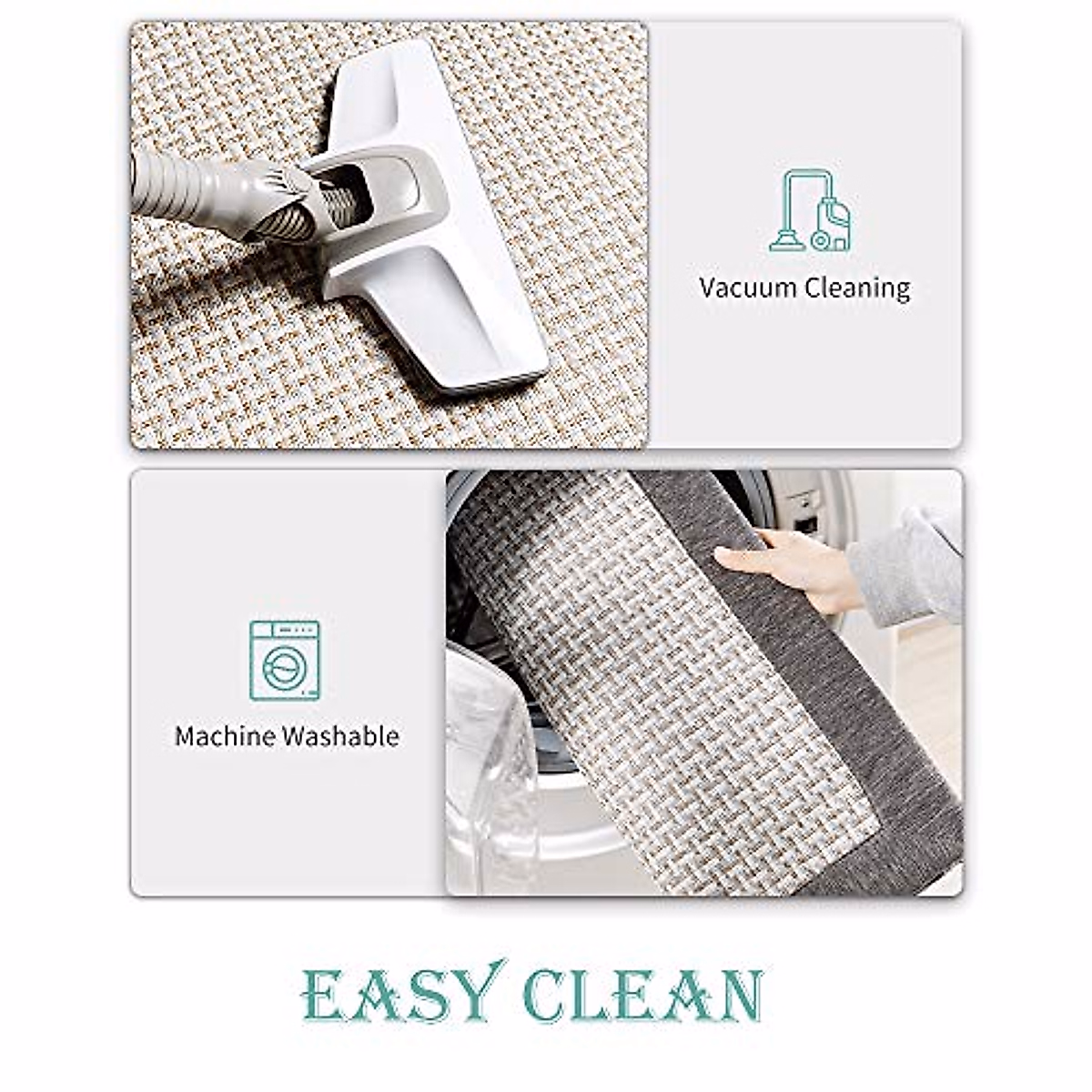 AMOAMI Kitchen Rugs and Mats Non Skid Washable, Absorbent Rug for Kitchen, Large Kitchen Floor Mats for in Front of Sink, 2 PCS Set 20"x32"+20"x48"