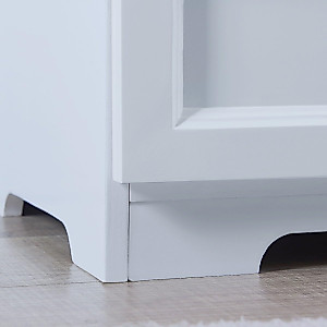 GOWE Kids Funnel White Bookcase Book Shelf Storage Unit with Book Display/Organizer Drawers - Classic White Color