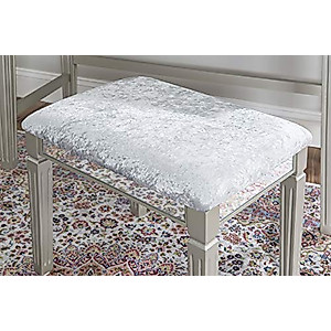 Linon Home Décor Vanity Set Silver