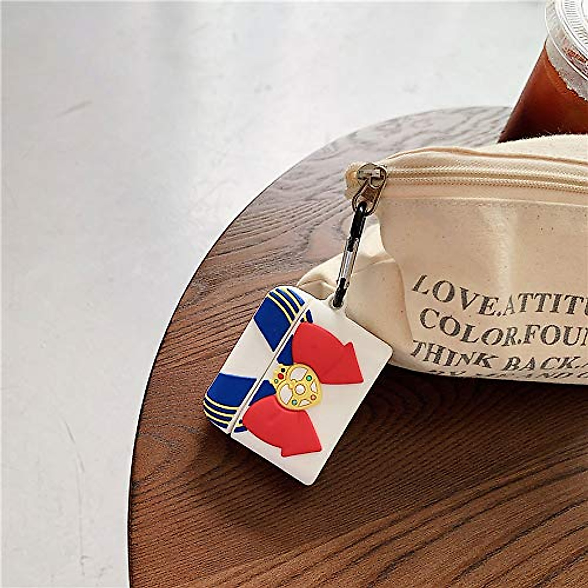 TOU-BEGUIN Creative Charging Case Compatible with Airpods Pro, Cute Sailor Moon Suit Design Soft Silicone Full Protective Skin Cover, Fashion Skirt Wireless Earphone Accessories
